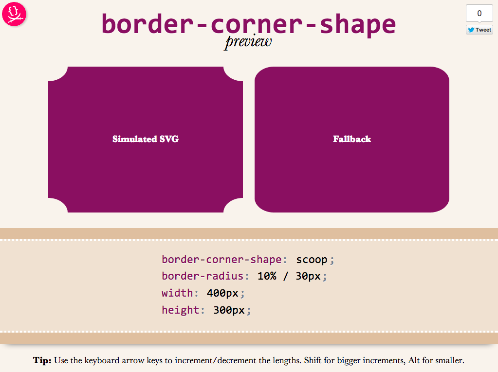 Preview Corner shape Before Implementations Lea Verou